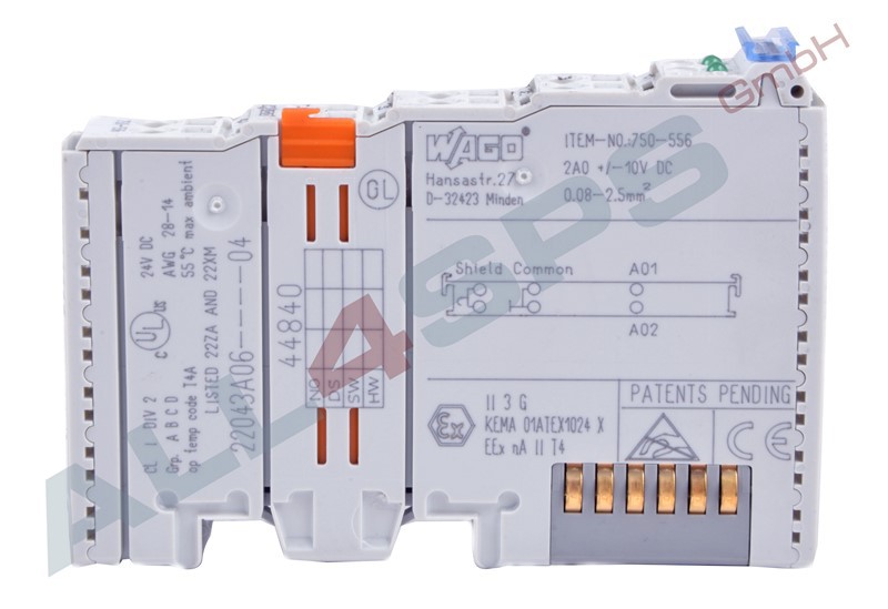 WAGO 2 KANAL ANALOGAUSGANGSKLEMME, 0-10 V/±10V, 750-556, ALL4SPS GmbH ...